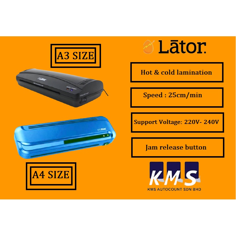 LATOR Laminating Machine A3/A4 Home and Office LTR-A3 (Mesin Foto ...