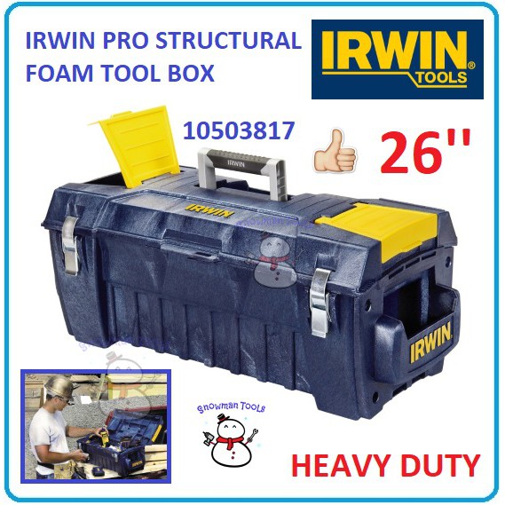 HEAVY DUTY IRWIN PRO STRUCTURAL FOAM TOOLBOX 10503817 26 HIGH QUALITY STORAGE TOOLS BOX ORGANISER TOOL KOTAK SHELVING Shopee Malaysia