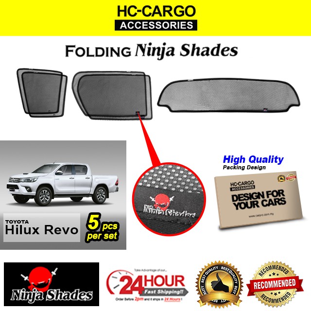 Toyota Hilux Revo Rocco Rogue 2015 - 2021 Magnetic Ninja Shades ...