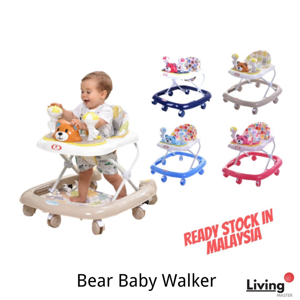 Multipurpose Baby Learning Walker Toy Cute Bear Duck Mushroom Egg ...