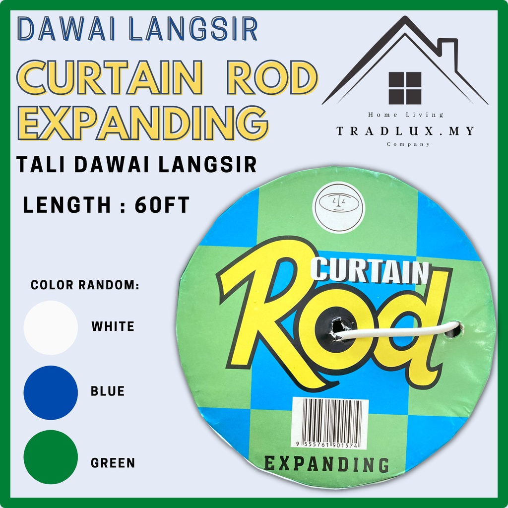 Tradlux Curtain ROD Expanding / Tali Dawai Langsir 60ft | Shopee Malaysia