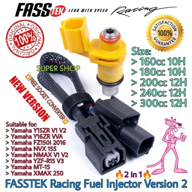 🔥ORIGINAL🔥FASSTek Racing Fuel Injector V2 (2 in 1) Yamaha Y15ZR V1 V2 ...