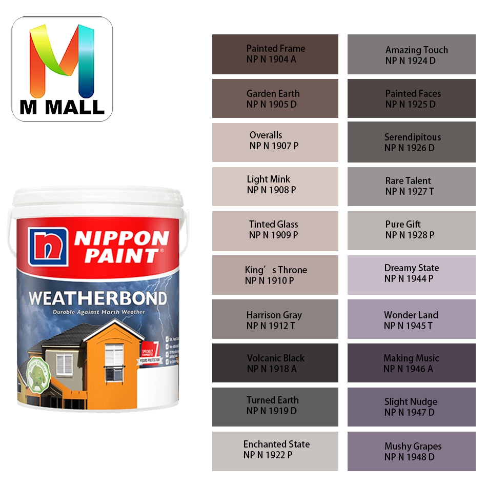 *📌📌* (1904-1948) 5L Nippon Paint Exterior Weatherbond Classic Neutral ...