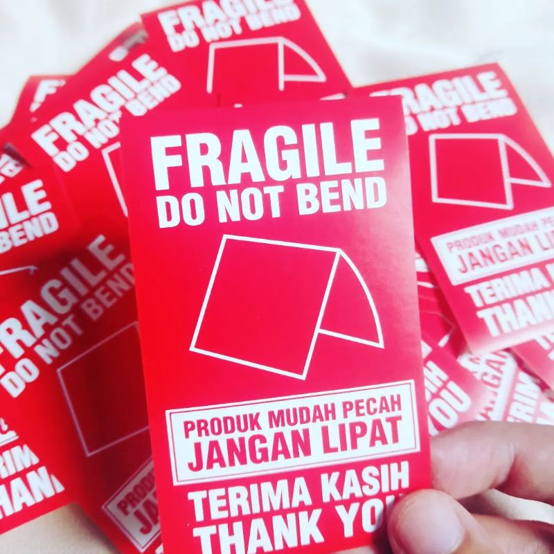 !! 100PC 5X9CM !! STICKER DO NOT FOLD STICKER JANGAN LIPAT | Shopee ...