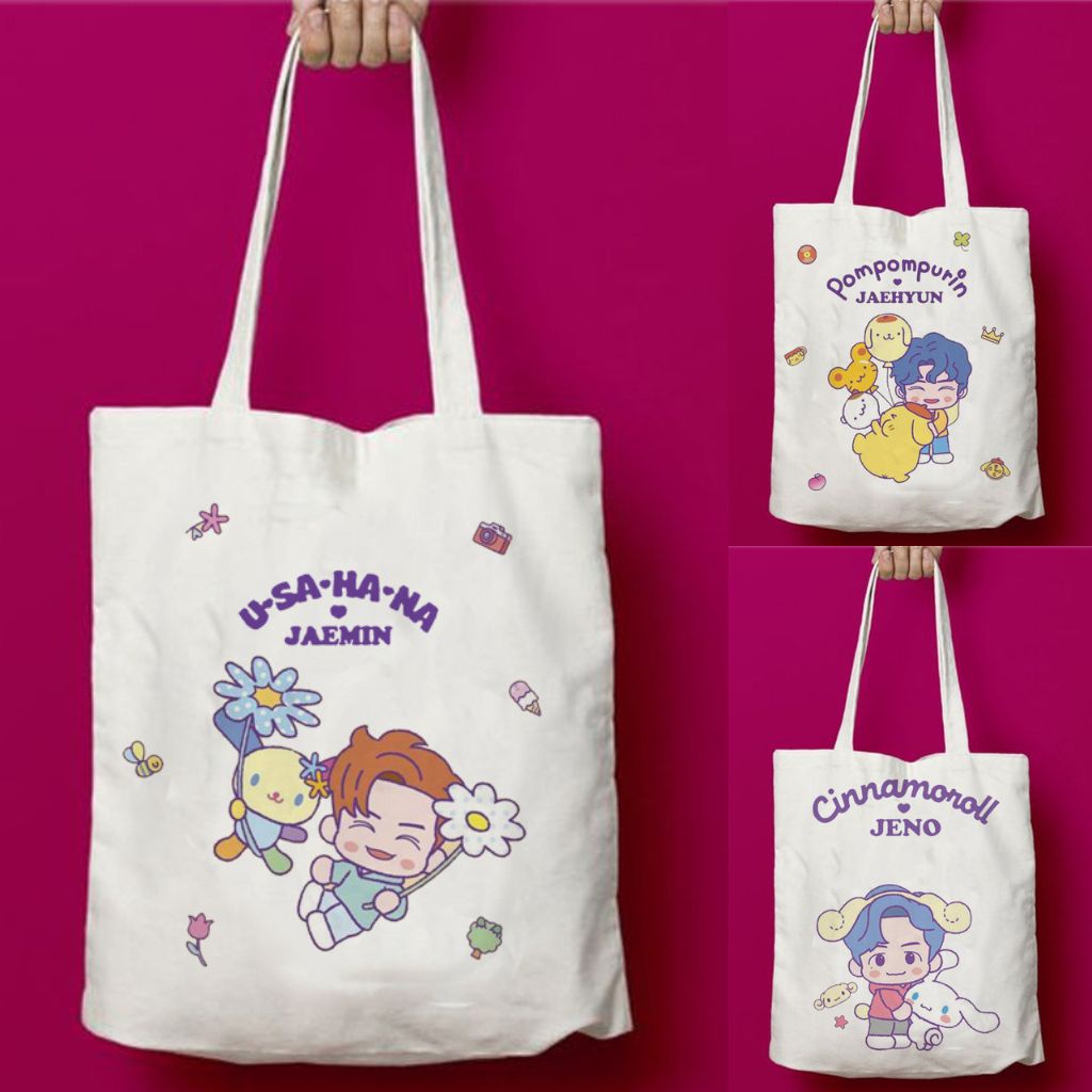 Totebag Tote Bag NCT Dream NCT 127x Sanrio Kpop Korean Cute Canvas ...