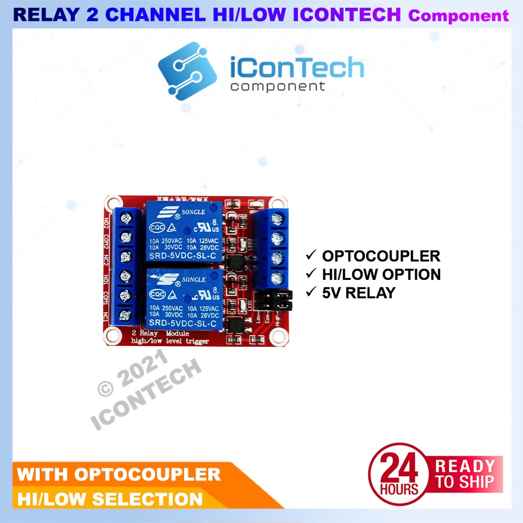 Relay Module 1 Channel 2 Channel 4 Channel with Optocoupler 5V 12V ...