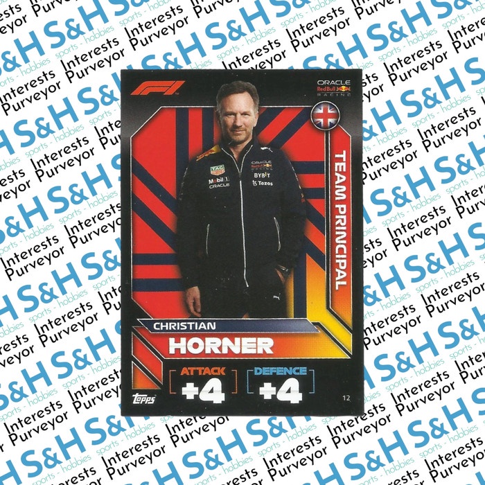 Turbo Card Attax 2022 TP Red Bull Horner 012 F1 Formula 1 original ...