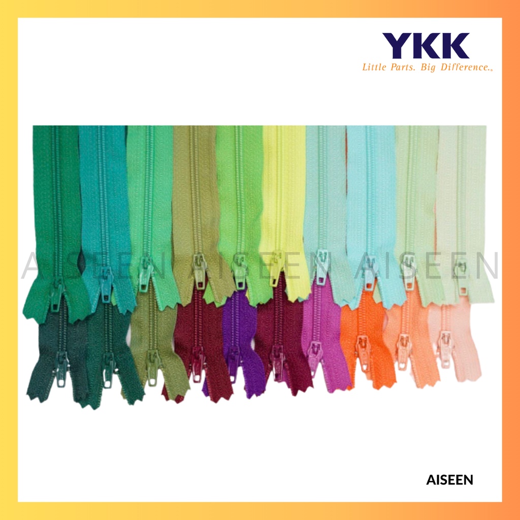 🎀 12" INCH / 14" INCH YKK Branded Zip CFC32 (Zip Kain Jenama YKK) (Code 521-540) | Shopee Malaysia