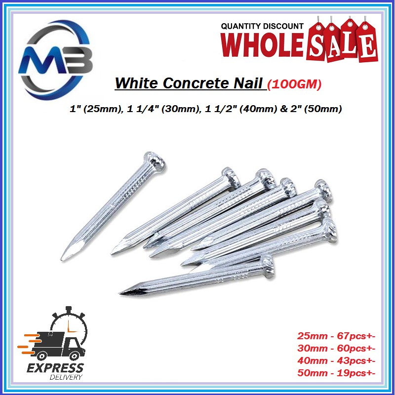 White concrete nail /paku simen 100gm | Shopee Malaysia