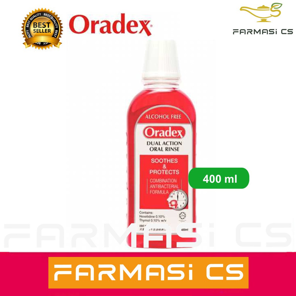 Oradex Dual Action Oral Rinse - Soothes & Protects 400ml EXP:05/2026 ...