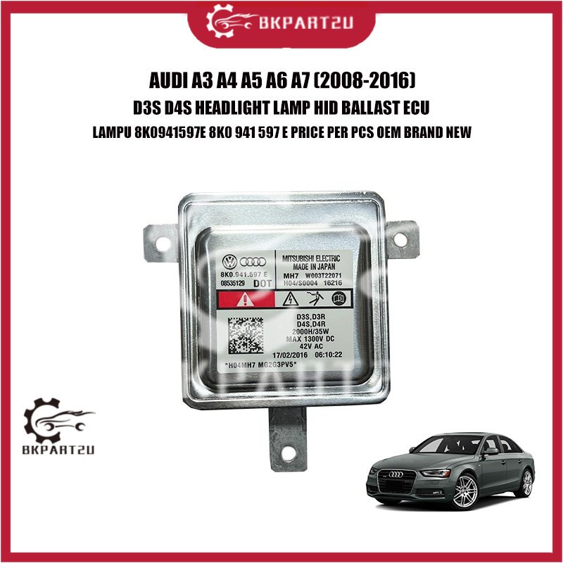 AUDI A3 A4 A5 A6 A7 2008-2016 D3S D4S HEADLIGHT LAMP HID BALLAST ECU ...