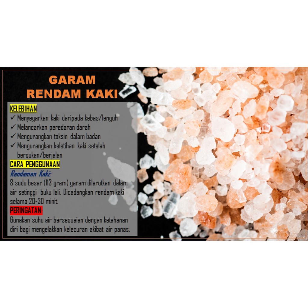 🔥GARAM RENDAM KAKI (Himalayan Spa Salt) Ready Stock 🔥 FREEEEEEE BUBBLE ...