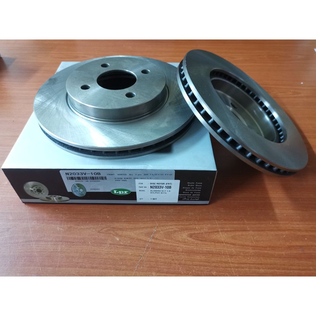 🔥Ready Stock🔥 1 SET 2 PCS NISSAN ALMERA / SYLPHY BRAKE DISC ROTOR SET ...