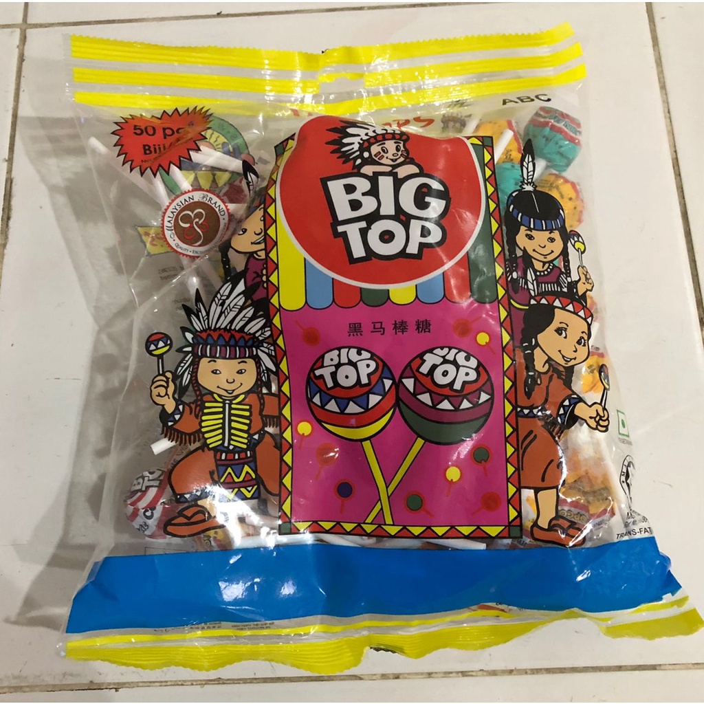 Big Top Lollipops Candy (50pcs) | Shopee Malaysia