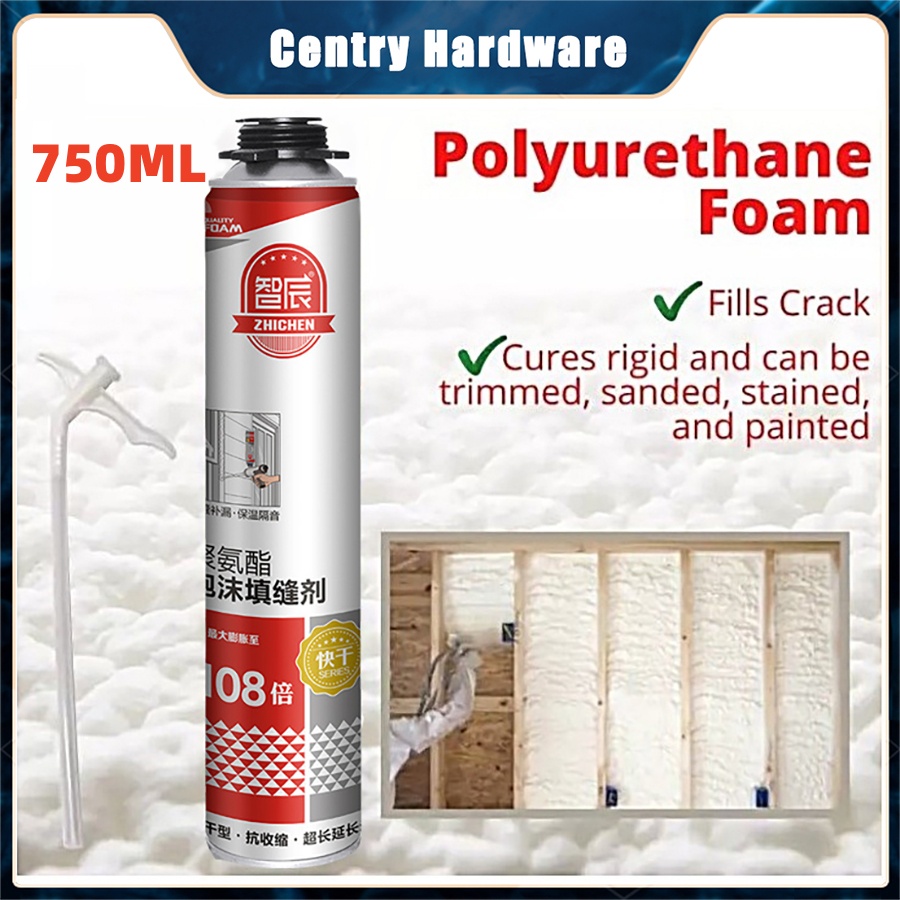 750ml Polyurethane Foam PU Foam Spray Sealant Filling Crack Agent tape acoustic foam insulation ...