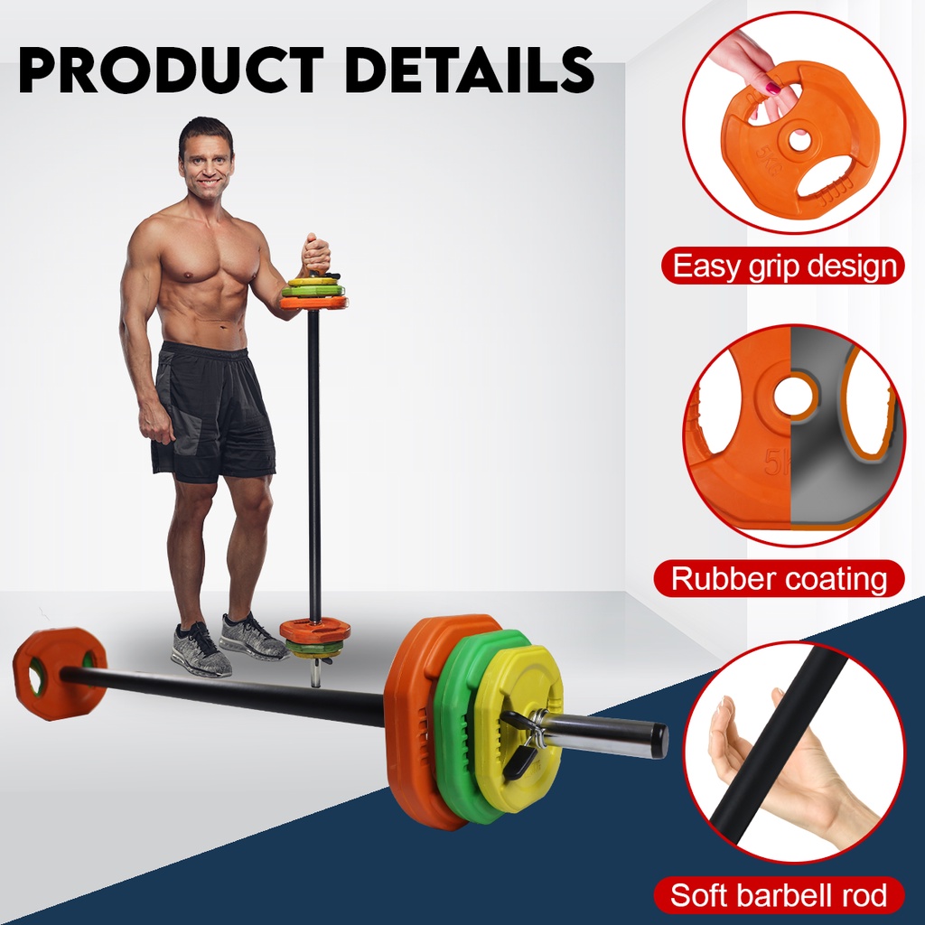 Vigor Fitness Body Pump Barbell Set (20kg) / Set Barbell Body Pump ...
