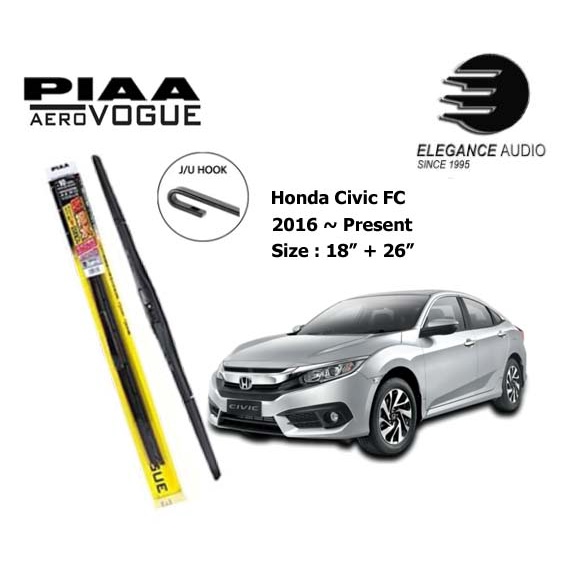 PIAA Aero Vogue Silicone Wiper For Honda Civic FC 2016 - Present (26" / 18") | Shopee Malaysia