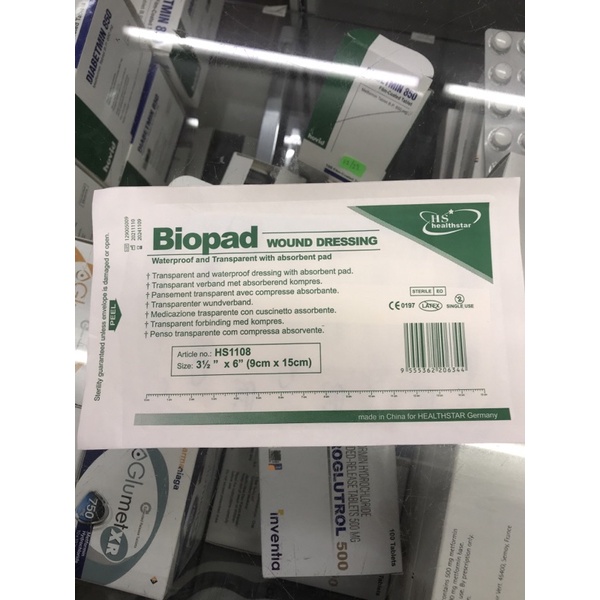 BIOPAD WOUND DRESSING WATERPROOF 9CM X 15CM OR 5CM X 7CM OR 9CM X 20CM ...