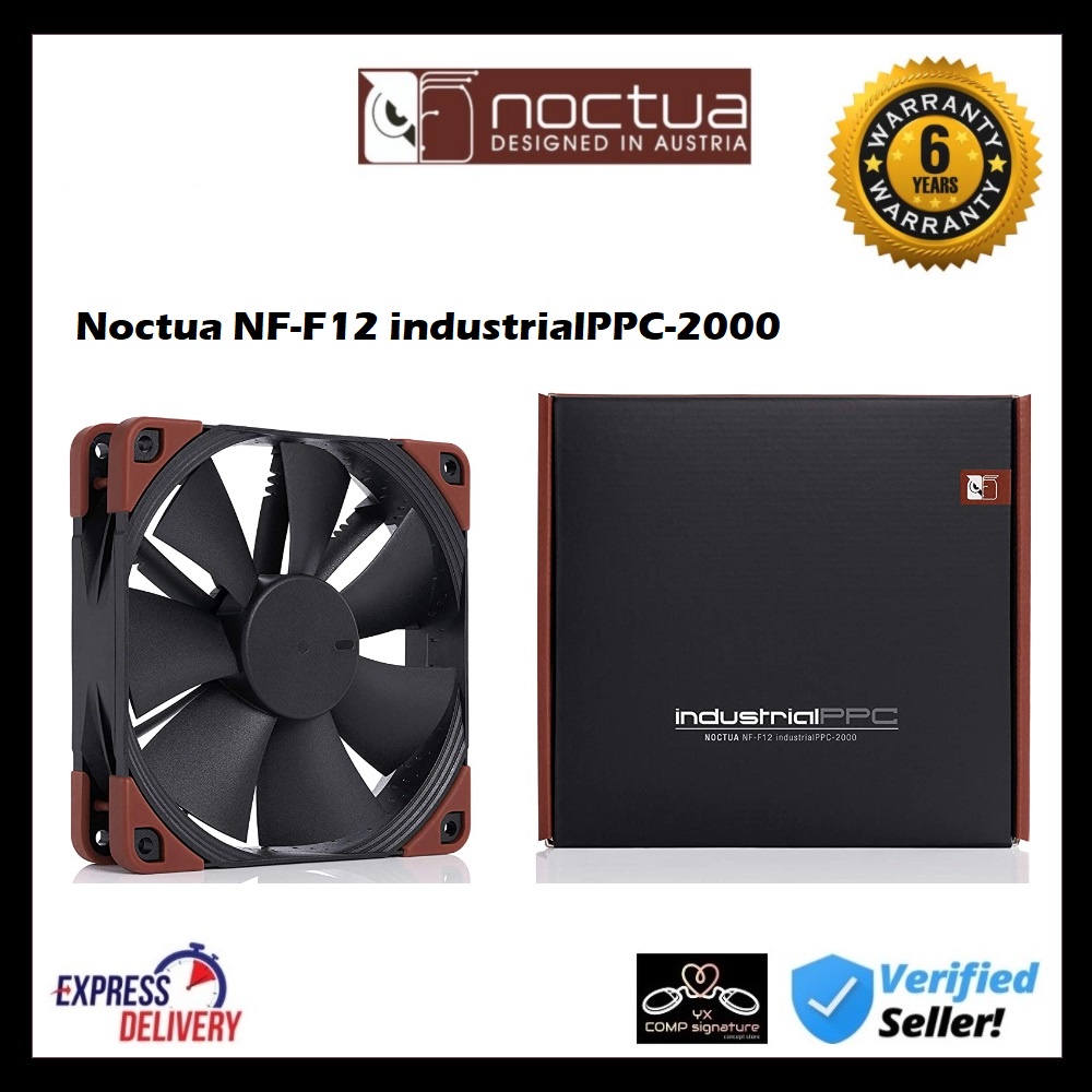 Noctua NF-F12 IndustrialPPC 2000 / 3000 PWM High Grade PC Chassis Fan ...