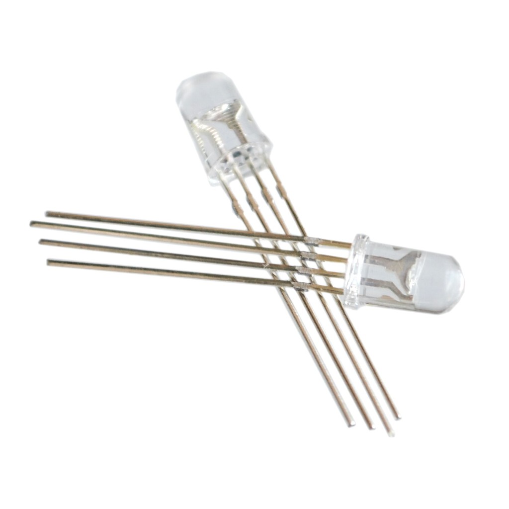 10pcs 5mm RGB LED Common Cathode Tri-Color Emitting Diodes f5 RGB ...