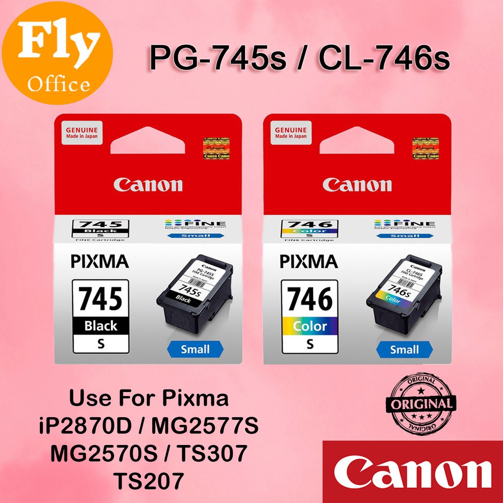 Canon Genuine Original Ink PG-745s Black (5.6ml) & CL-746s Color (6.2ml ...