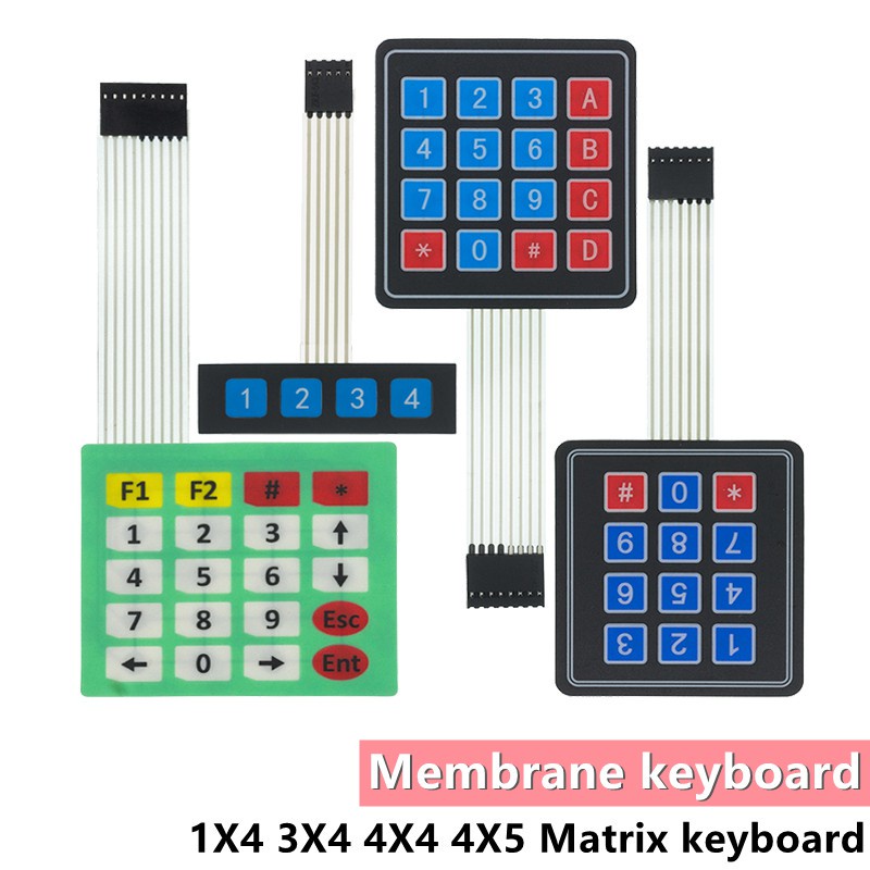 4 12 16 20 Key Button Membrane Switch 1x4 3x4 4x4 4x5 Keys Matrix Array Keyboard Keypad Control ...