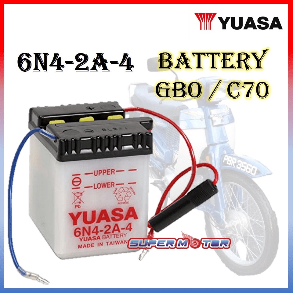 [SAME DAY DELIVERY] 6N4-2A-4 BATTERY BASAH / BATERI MOTOR - HONDA GBO ...