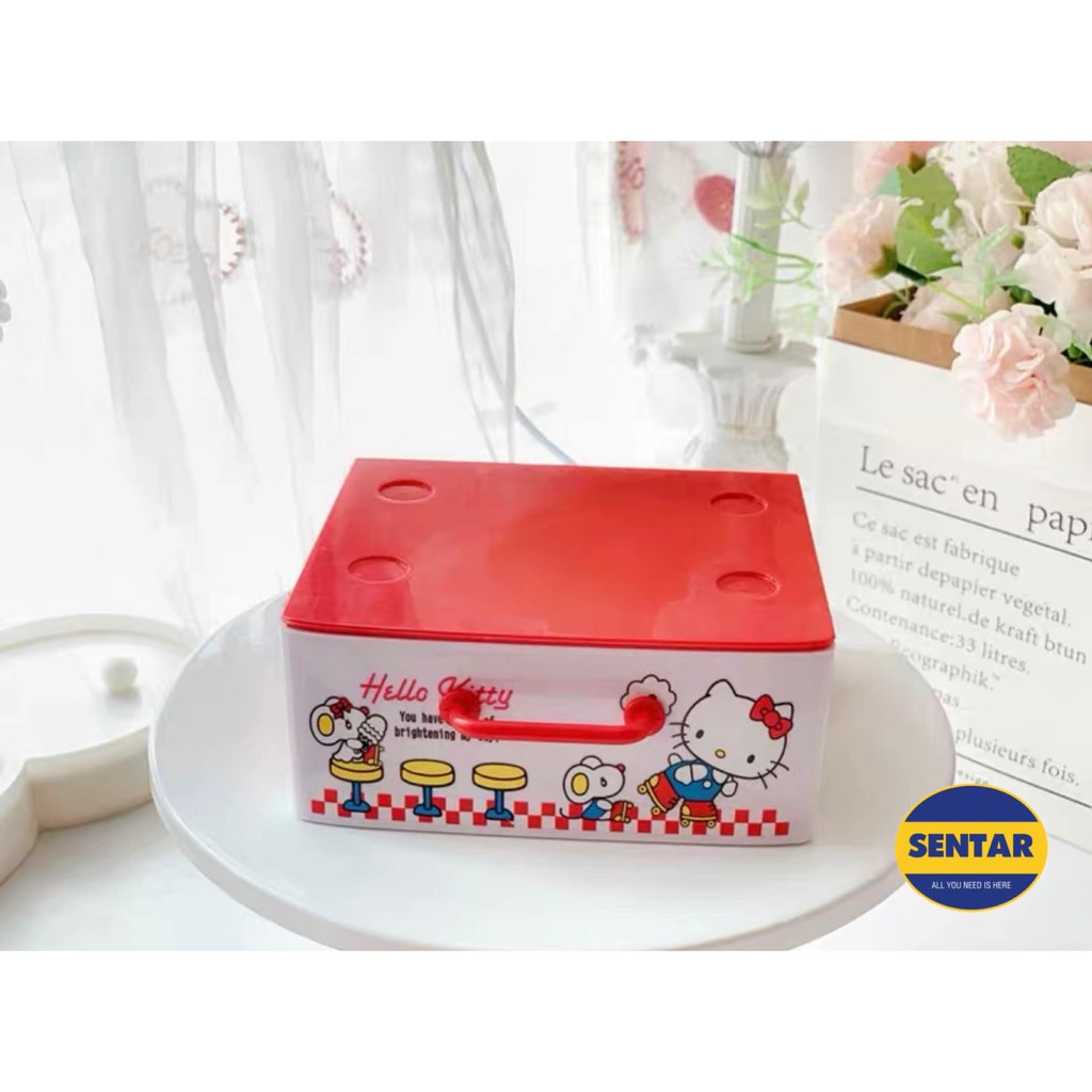 Hello Kitty DIY Small Drawer Box Desktop Drawer Desk Organizer ...