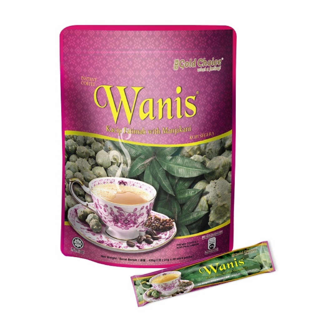 Gold Choice Coffee Wanis Kacip Fatimah with Manjakani (18g x 18's) | Shopee Malaysia