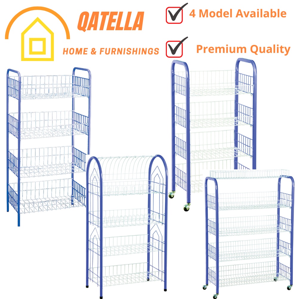 Qatella ARIF 4 tier metal kitchen storage rack dapur rack/5 tier rack ...