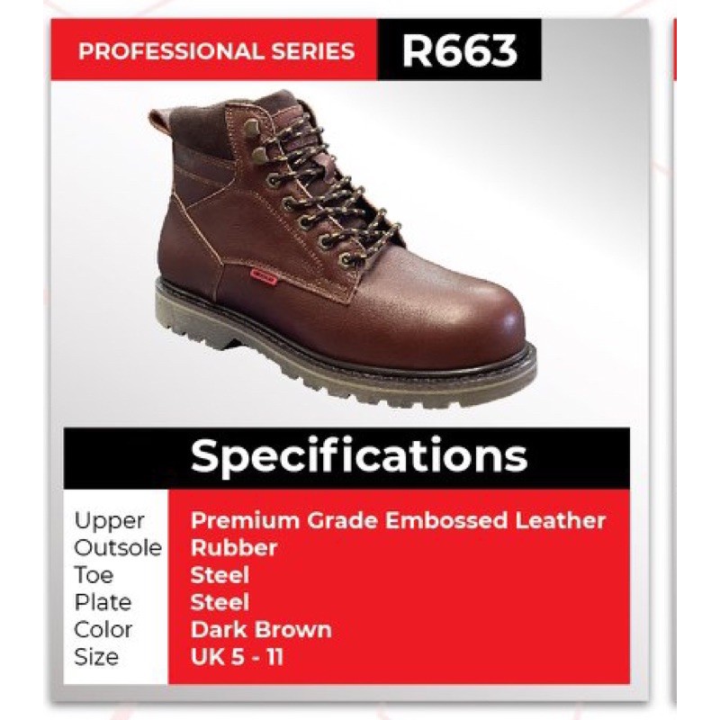 Safety Shoes Hercules R663 Mid Cut Kasut Keselamatan | Shopee Malaysia