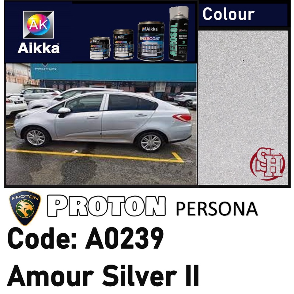 PROTON PERSONA Amour Silver II A0239 /Aikka Oem Factory Colour | Shopee ...