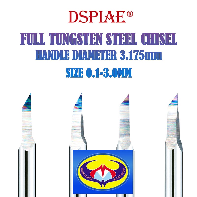DSPIAE PB SERIES TUNGSTEN STEEL PUSH BOARCH / CHISEL ( 0.1mm - 3.0mm ...