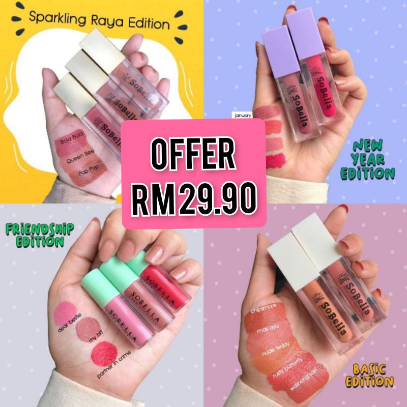 [ SOBELLA ] CLEARANCE STOCK Lipmatte Murah 5.5ml Original HQ sobella ...