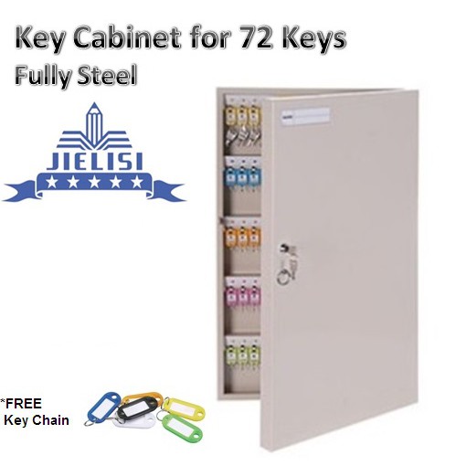 Steel Key Box 72 Keys Fully Metal Jielisi 8704 ~ Peti Kunci Besi ...