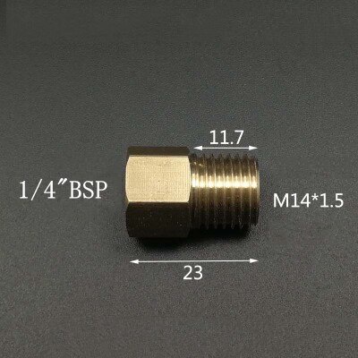 M10 M14 M16 M20 Metric Female To Male Thread Connection Brass Pipe ...