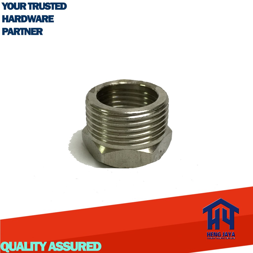 STAINLESS STEEL SS304 FITTING 3/4" x 1/2" (20 MM x 15 MM) REDUCING BUSH ...