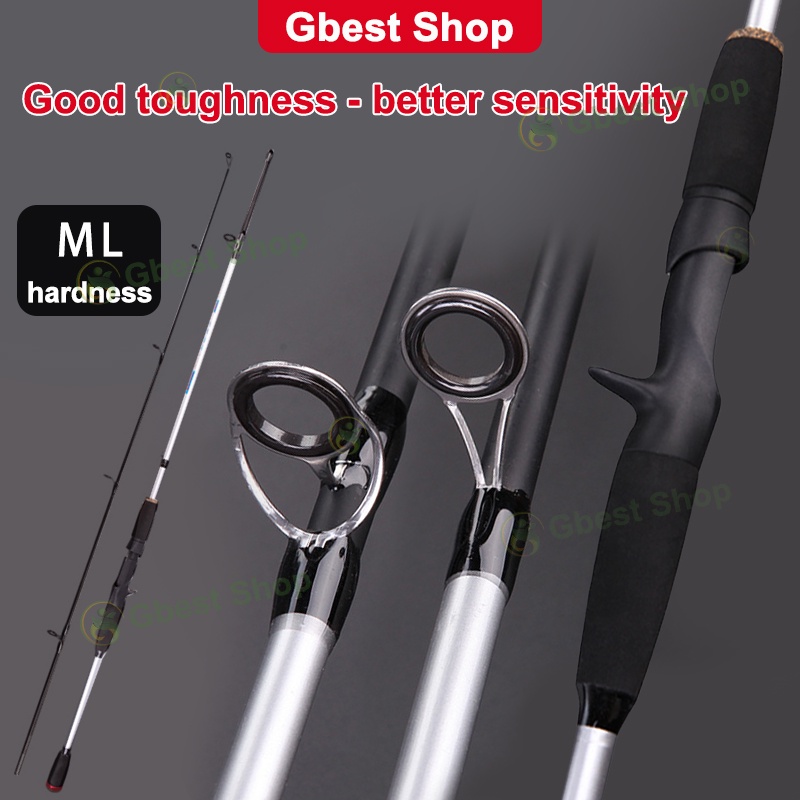 1.8M/2.1M/2.4M Fishing Rod stick spinning solid carbon fiber Casting ...