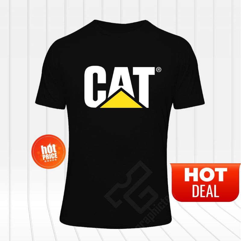 T Shirt Cotton CAT Inc Caterpillar Short Sleeve SS Unisex Ready Stock ...