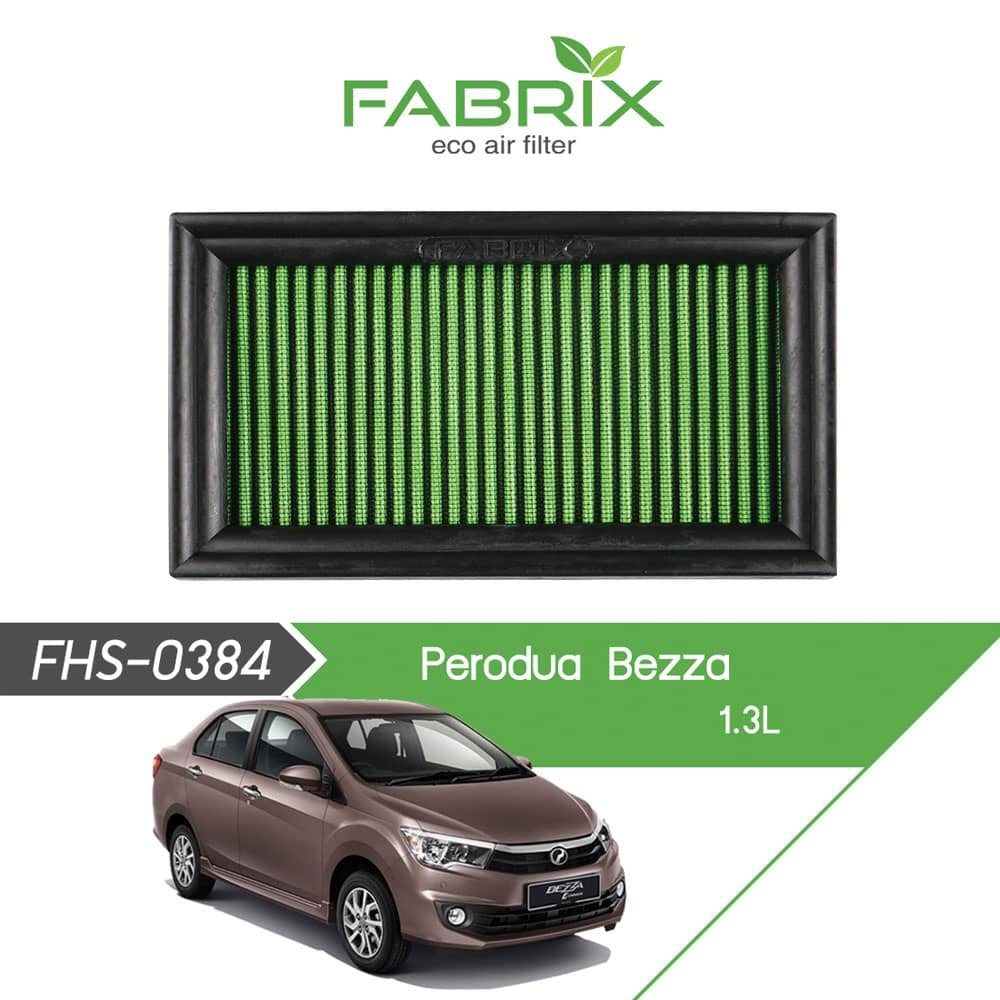 Perodua Bezza 1.3L FABRIX FHS-0384 Eco High Air Flow Air Filter (HKS ...