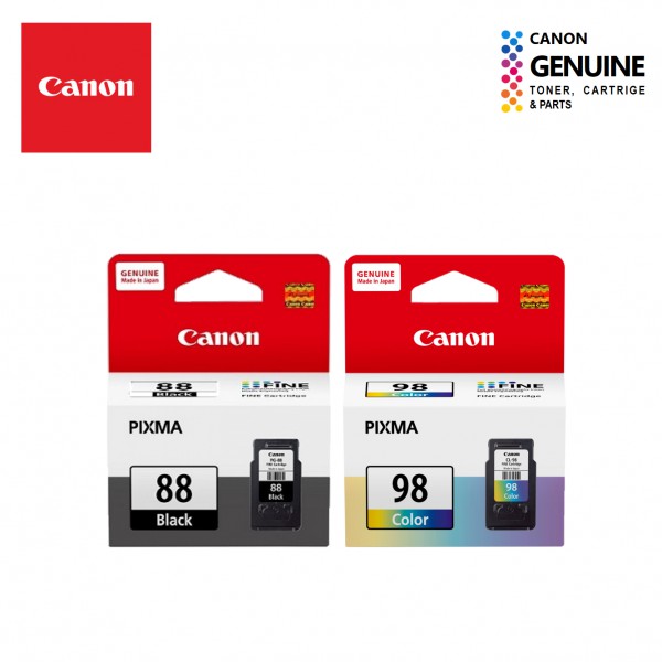 CANON PIXMA CARTRIDGE 88 & 98 !! BLACK & COLOUR !! ORIGINAL CANON INK ...