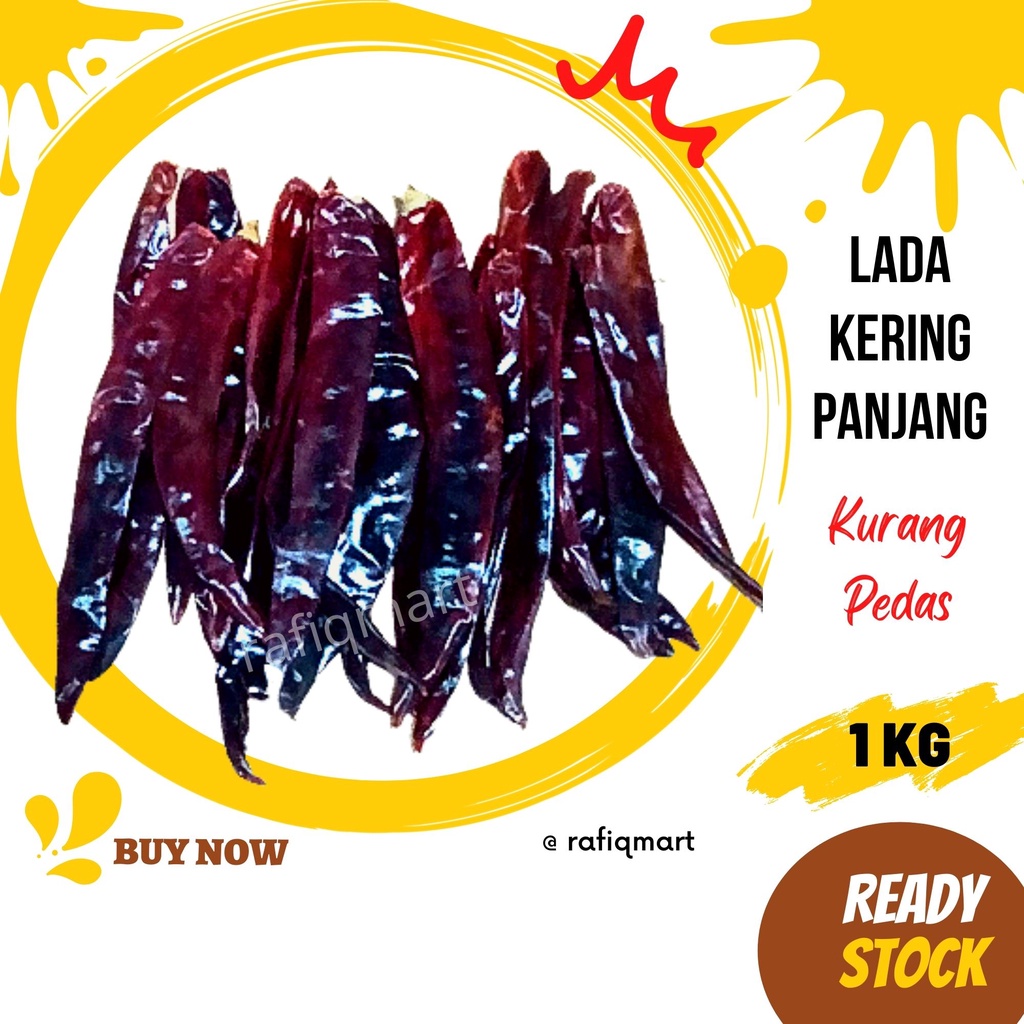 LADA / CILI KERING PANJANG 🌶️ KURANG PEDAS 🆕 | Shopee Malaysia