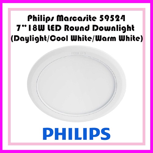 PHILIPS 59524 18W MARCASITE LED DOWNLIGHT (ROUND, D/L, W/W, C/W ...