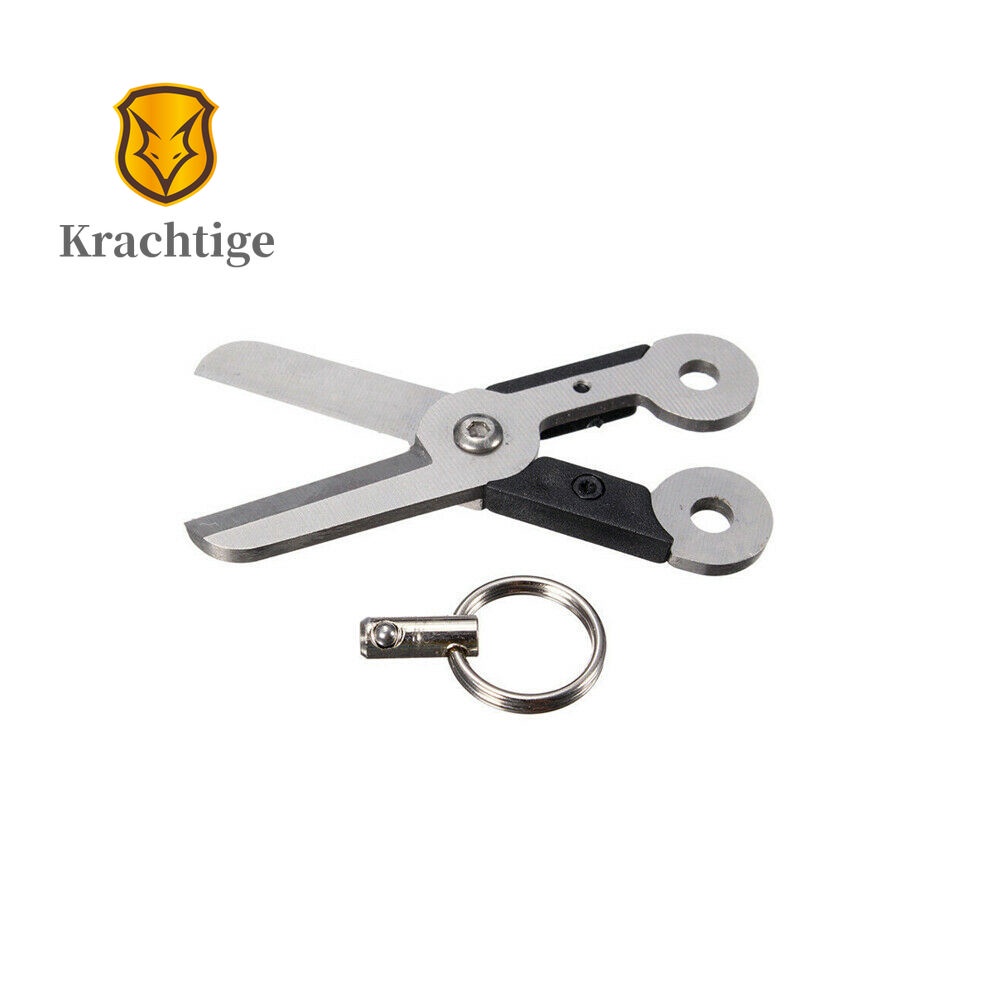 Mini Steel Spring EDC Scissor Gadget Keychain for Outdoor Survival ...