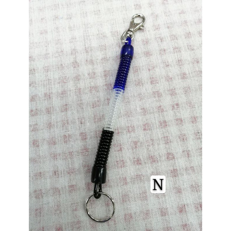 Spring Keychain Retractable Chain Plastic Spring Coil Spiral Key Chain ...