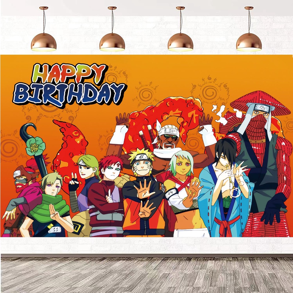 100x150CM NARUTO Birthday Backdrop Photography Background Anime Theme ...