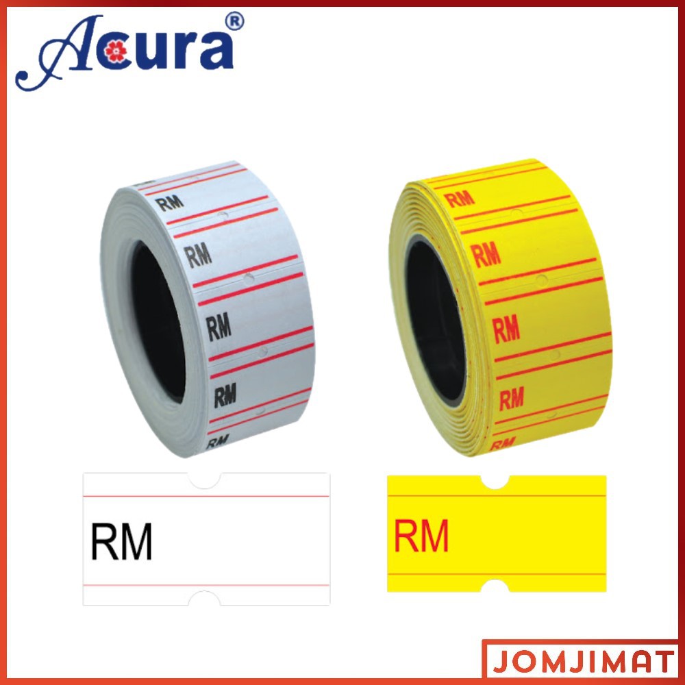 Acura Price Label Rolls Tag With RM / Price Label MX5500 / Price Label ...