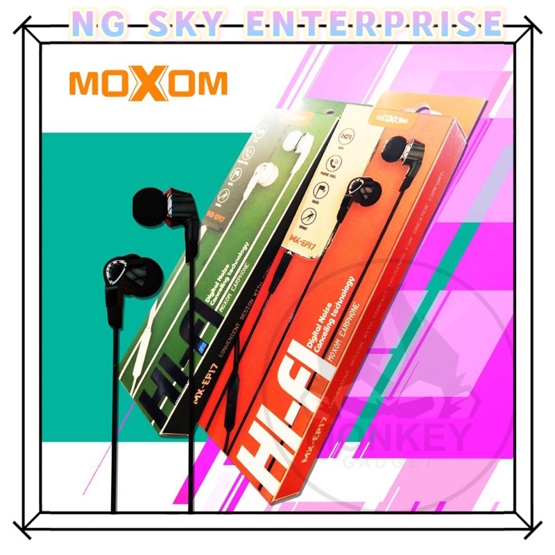 Moxom HI-FI Digital Noice Cancelling Earphone MX-EP17 ( Ready Stock) | Shopee Malaysia