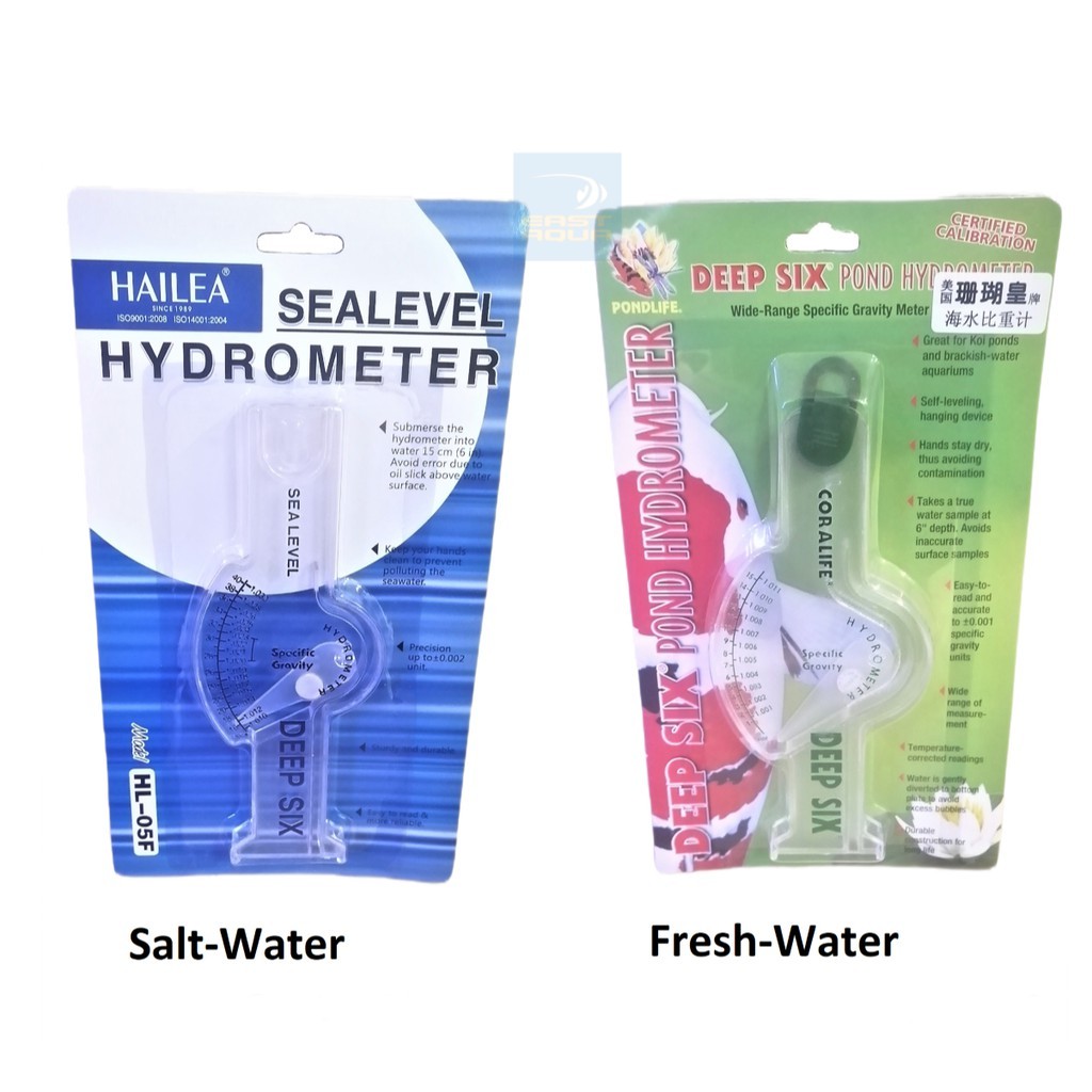 Aquarium Hydrometer Hailea Sealevel Hydrometer HL-05F Deep six pond hydrometer Marine Hydrometer ...