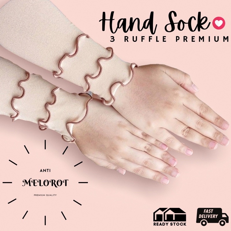𝗣𝗢𝗦𝗧 𝗧𝗢𝗗𝗔𝗬 Handsock Mosscrepe 3 Ruffle Handsock Murah Handsock ...